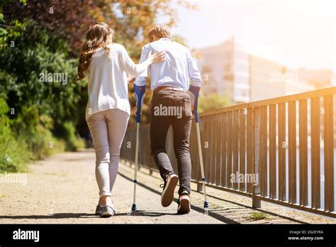 Injured Elderly Man With Broken Leg After Accident Stock Photo Alamy
