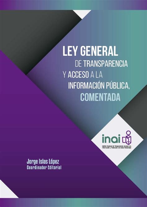 Ley General De Transparencia Y Acceso A La Informaci N P Blica