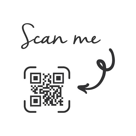 Premium Vector Qr Code For Smartphone Inscription Scan Me With