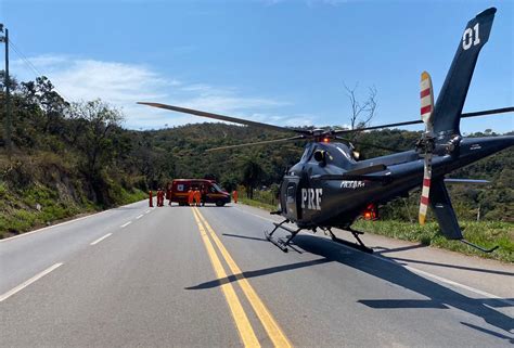 PRF e SAMU realizam o primeiro resgate aeromédico em Minas Gerais