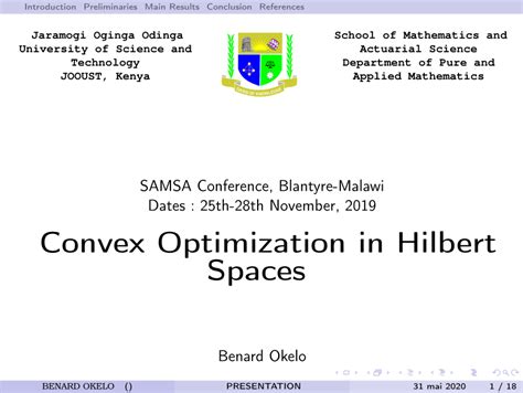 pdf introduction preliminaries main results conclusion references convex optimization in