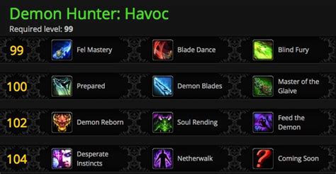 Wowhead On Twitter Havoc Demon Hunters Have A Few More Talents In