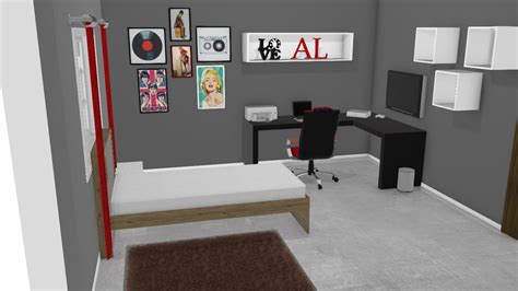 Quarto Gamer De Erick Planta D Mooble Henn