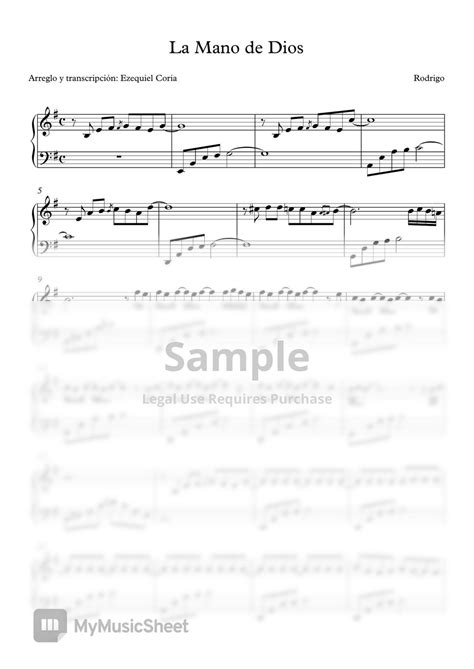 Rodrigo La Mano De Dios Sheets By Ezequiel Coria