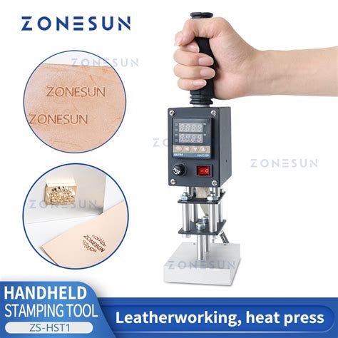 ZONESUN Handheld Hot Stamping Machine Heat Press Digital Leather Tool
