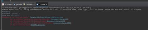 Java Suspended Uncaught Exception Thread Main Suspended Uncaught
