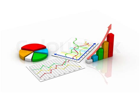 Business Grafik Mit Diagramm Stock Bild Colourbox