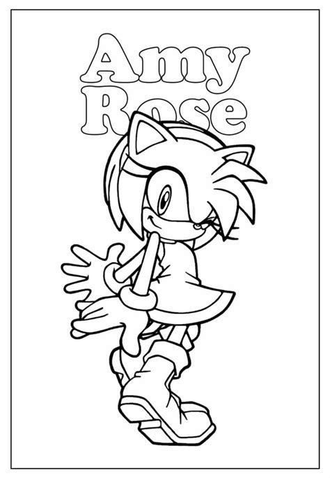 Desenhos De Amy Rose Para Colorir