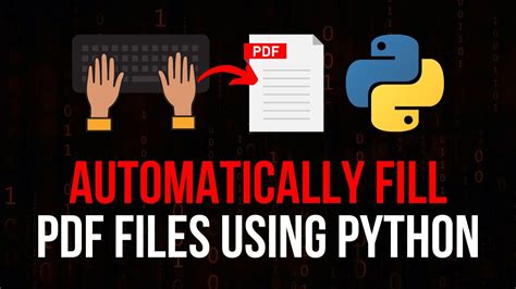 automatically fill pdf forms with python youtube