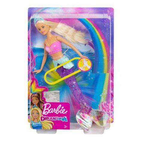 Boneca Barbie Sereia Luzes Arco Ris Dreamtopia Mattel Toyshow
