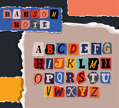 Ransom Note Alphabet Font Illustration Vector Art At Vecteezy