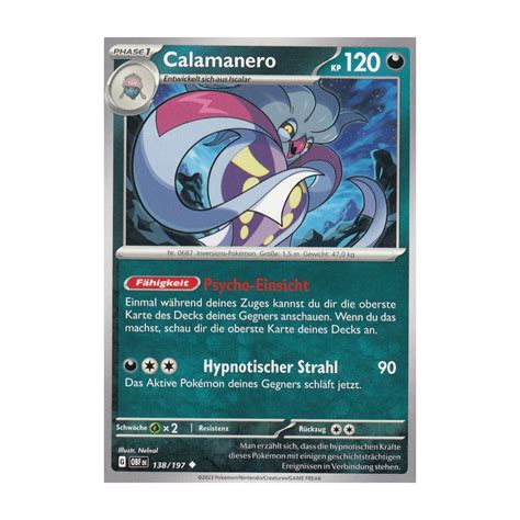 Calamanero 138 197 Obsidianflammen Pokemon Karte günstig kaufen
