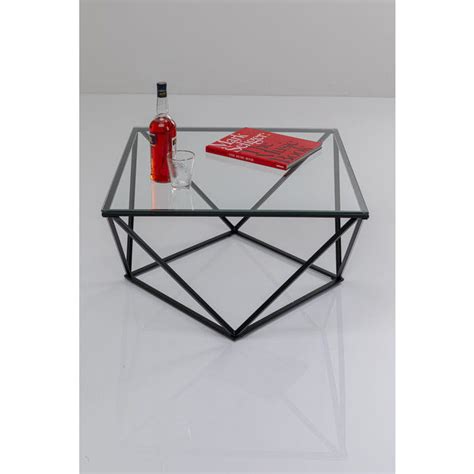 Stolik kawowy Cristallo Black 80x80 cm Kare stoliki Stoły i stoliki