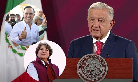 AMLO felicita a Manolo Jiménez y Delfina Gómez por su triunfo