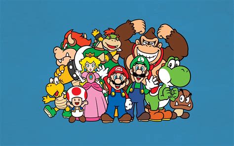 Mario Bros Luigi Yoshi Princess Peach Donkey Kong Toad HD