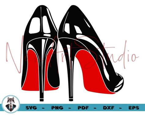 Red Bottom Stiletto Heels Svg Png Eps Dxf Vinyl Cut File Etsy UK