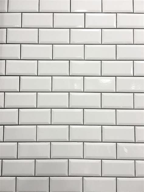 Buy 3x6 White Glossy Finish Beveled Ceramic Subway Tile Shower Walls
