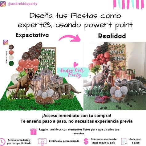 Diseño de Fiestas en Powert Point Andre Kids Party Hotmart