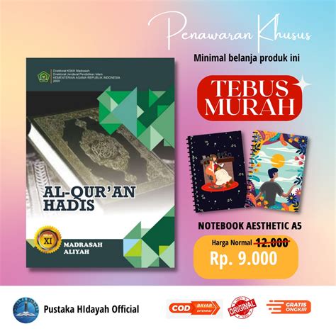 Jual Buku Siswa Al Quran Hadis Kelas Madrasah Aliyah Kemenag Buku