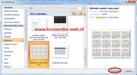 Cara Membuat Kalender Sendiri Di Excel Kusnendar