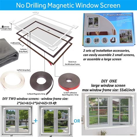 Snapklik Amlooph Magnetic Window Screen Mesh Frame Replacement