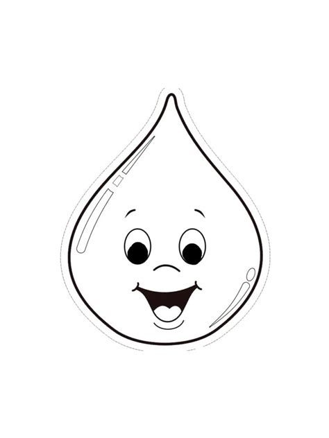 Dibujos De Gota De Agua Sencilla Para Colorear Para Colorear Pintar E