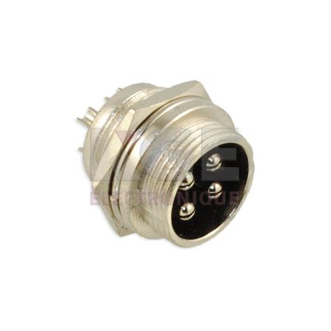 Connecteur de Microphone Mâle 4 Broches de Châssis Électronique KGE