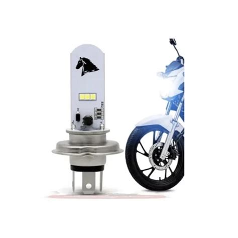 Lampada Led Stallion Farol Super Led H4 Moto E Carro Efeito Xenon 8000k