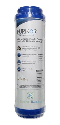 Filtro Cartucho Carbón Activado Granular Purikor 2 5x10 MercadoLibre