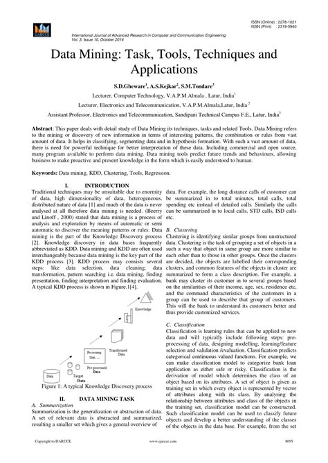 pdf data mining task tools techniques and applications