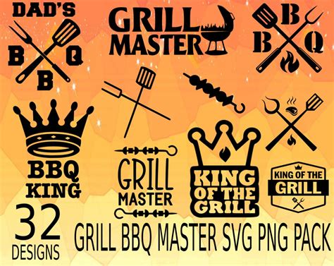 Grill SVG PNG Design Bundle Cricuit Design Pack King Of Bbq King Of