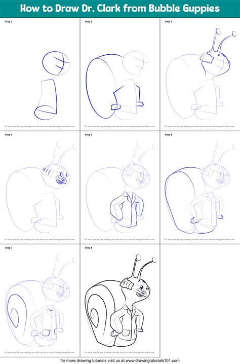 Learn How To Draw Dr Clark From Bubble Guppies Bubble Guppies Step