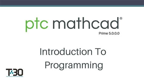 mathcad prime introduction to programming youtube
