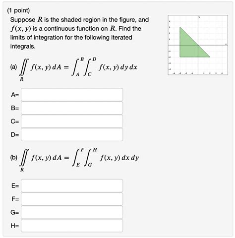 [solved] calc 3 hw 1 point suppose r is the shaded region in the figure course hero