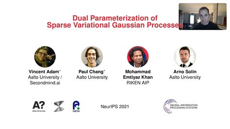 dual parameterization of sparse variational gaussian processes youtube