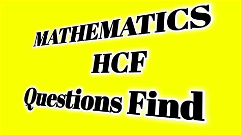 how to find hcf gcf of numbersmath easiest and faster solution tricks youtube