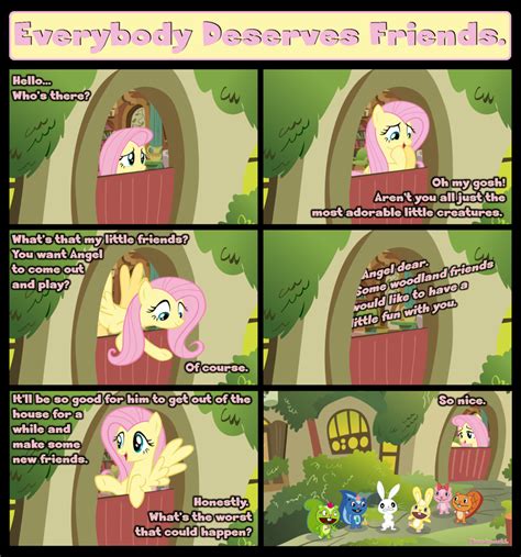 1265962 Safe Artistphucknuckl Angel Bunny Fluttershy Beaver Rabbit Skunk Squirrel G4