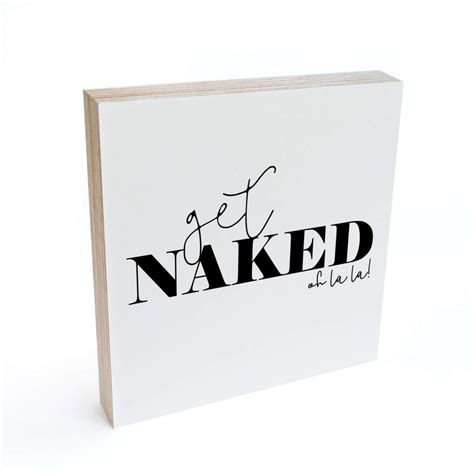 Quadro In Legno Da Appoggio Get Naked 15x15 Cm Wall Art It