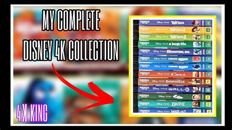 My Complete DISNEY PIXAR 4k Blu Ray Collection With Slipcovers And