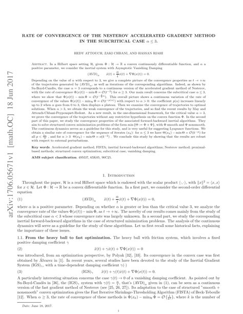 pdf rate of convergence of the nesterov accelerated gradient method in the subcritical case