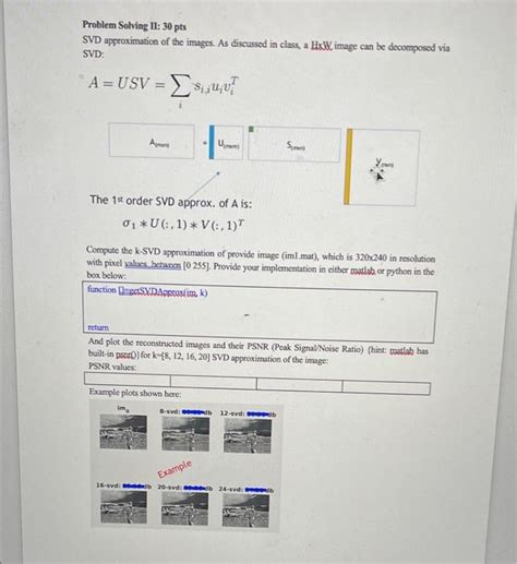 solved problem solving ii 30 pts svd approximation of the
