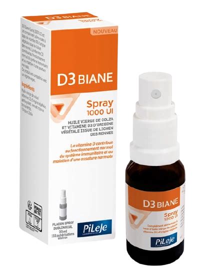 Vitamine D D3 Biane 1000UI Spray 20 ml Pharmacie du RER la défense