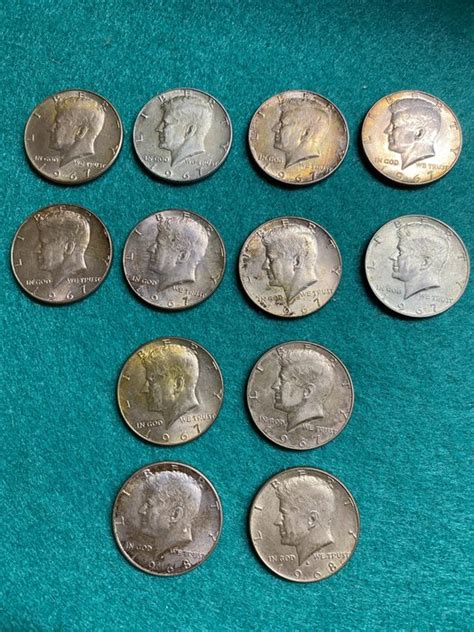 United States Kennedy Silver Half Dollars 1967 1968 12 Stück Catawiki