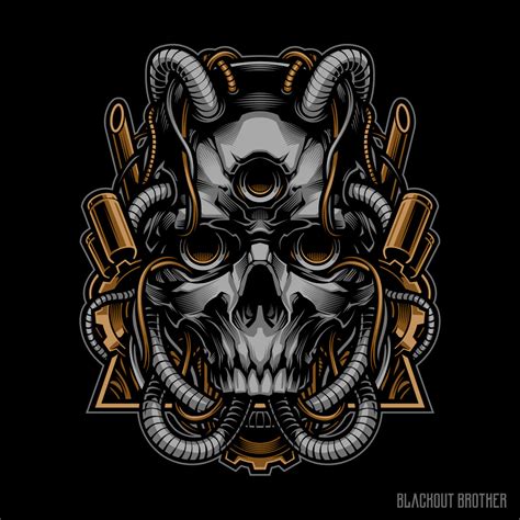STEAMPUNK SKULL VECTOR On Behance