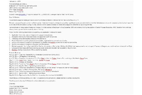 Multiple Entry Schengen Visa Cover Letter