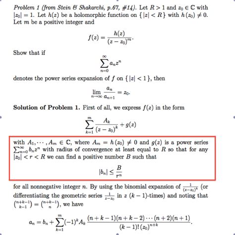 [math] convergence radius of power series for different centers math solves everything