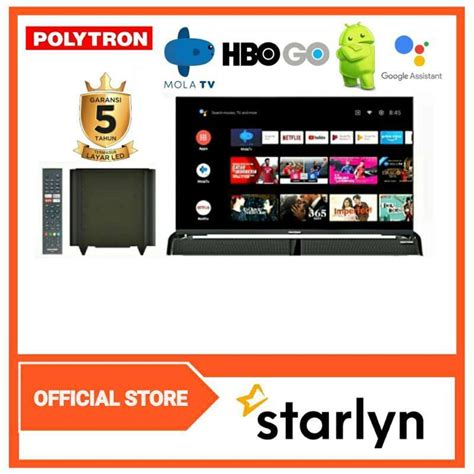 Jual POLYTRON Smart Android Digital Mola TV 43inch Soundbar PLD