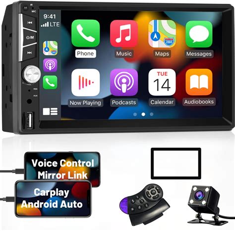 Hikity Radio de Coche 1 DIN Apple Carplay Android Auto Pantalla Táctil