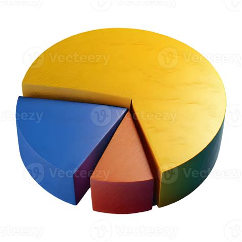 Ai Generated Multicolored Pie Chart D Isolated On Transparent