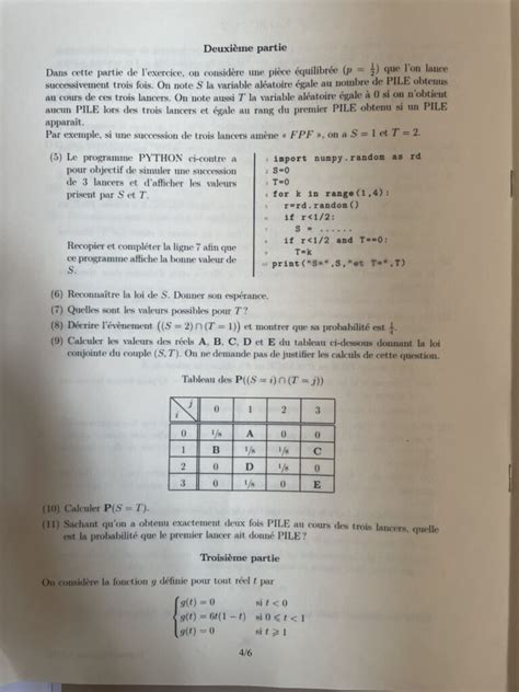 Mathématiques ECT BSB 2023 Sujet Mister Prépa